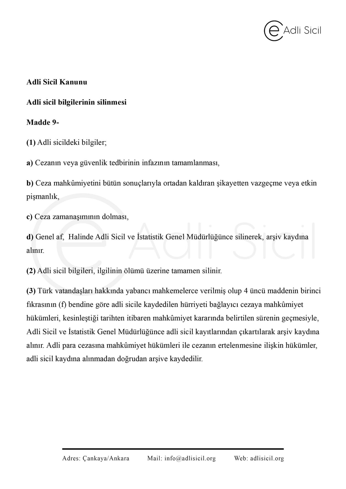 Adli Sicil Kaydı Nedir? (2025)